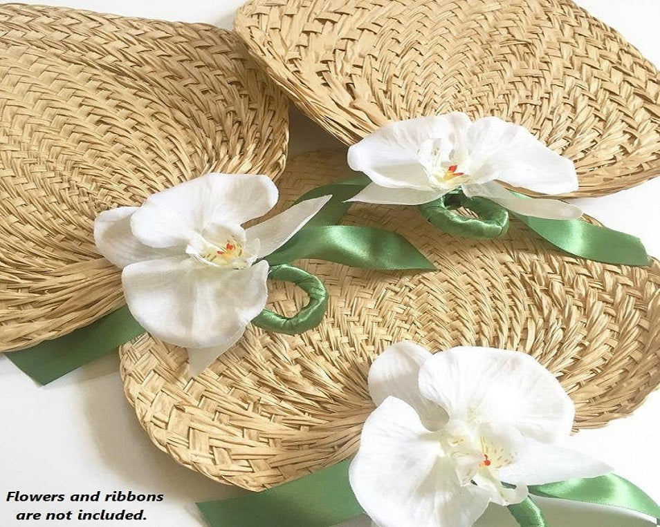 Straw Hand Fans, Straw Fans, Raffia Fans – Personalized Fan Store