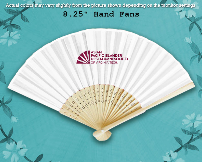 Custom Printed Paper Fans, Personalized Fan w Front Print ...