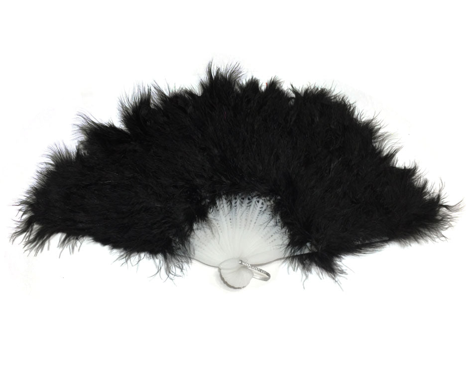 Black Feather Fans, Marabou Feather Hand Fans – Personalized Fan Store