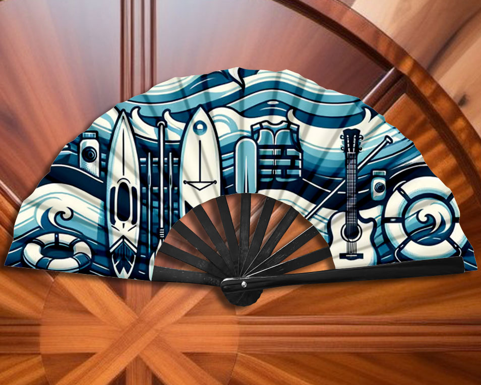 10.6" Personalized Small Frame Kung Fu Clack Fan (Full Color ...