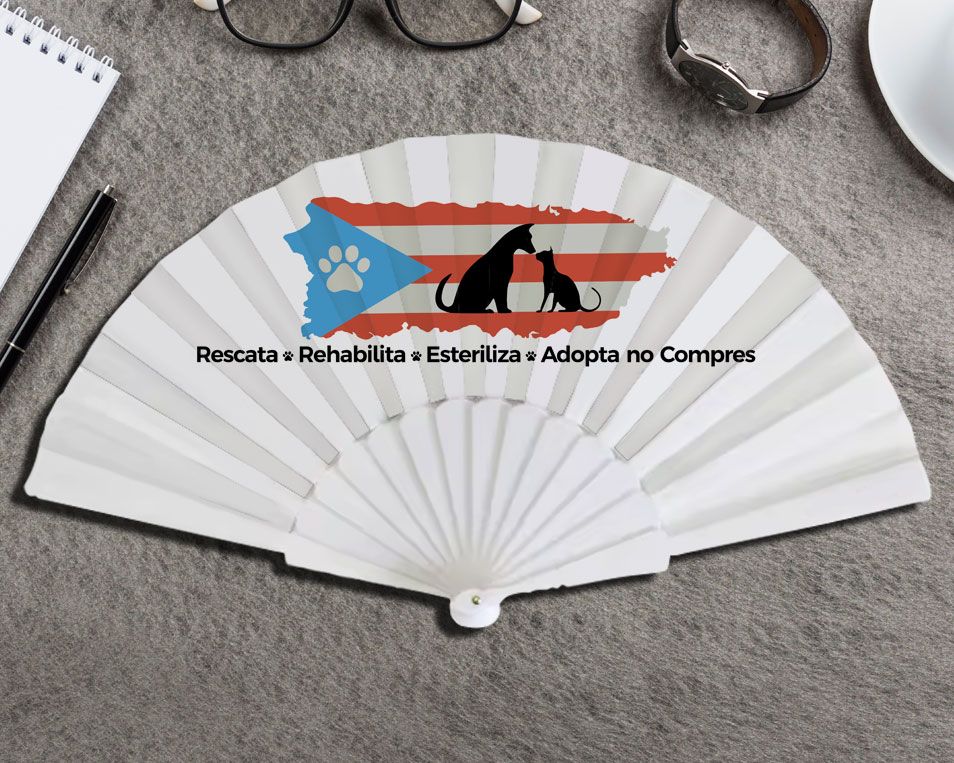 Personalized Clacking Plastic Handle Spanish Fan (Full Color ...