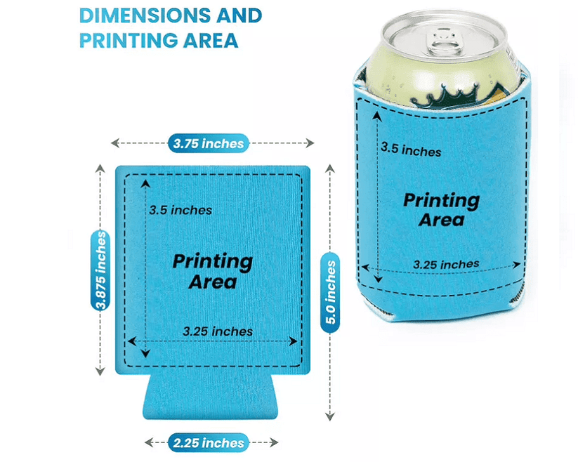 Double-Sided Personalized Collapsible Neoprene Can Cooler (Full Color ...