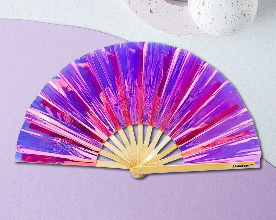 Iridescent Clacking Fans, Party Dance Fan – Personalized Fan Store