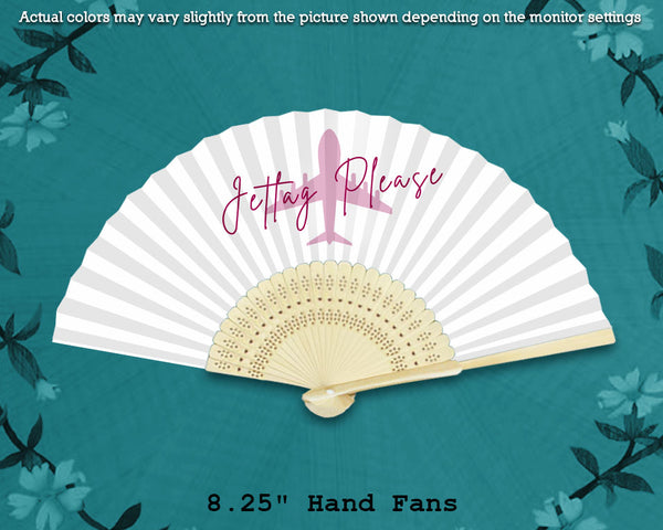 Custom Printed Paper Fans, Personalized Fan w Front Print ...