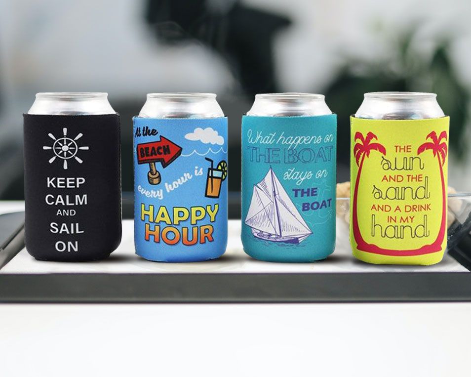 Double-Sided Personalized Collapsible Neoprene Can Cooler (Full Color ...